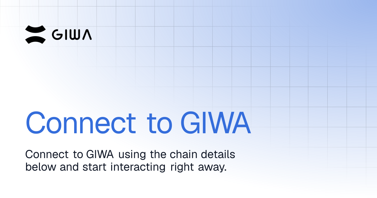 Connect to GIWA | GIWA Documentation