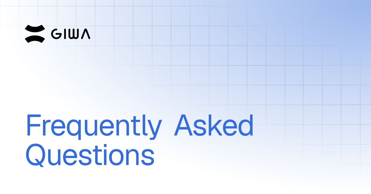 Frequently Asked Questions | GIWA Documentation